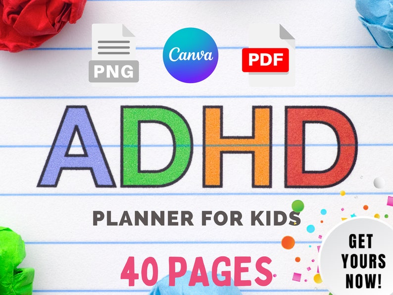 Adhd Canva Planner for Kids | Goodnotes Planner | Self Care & Habit ...