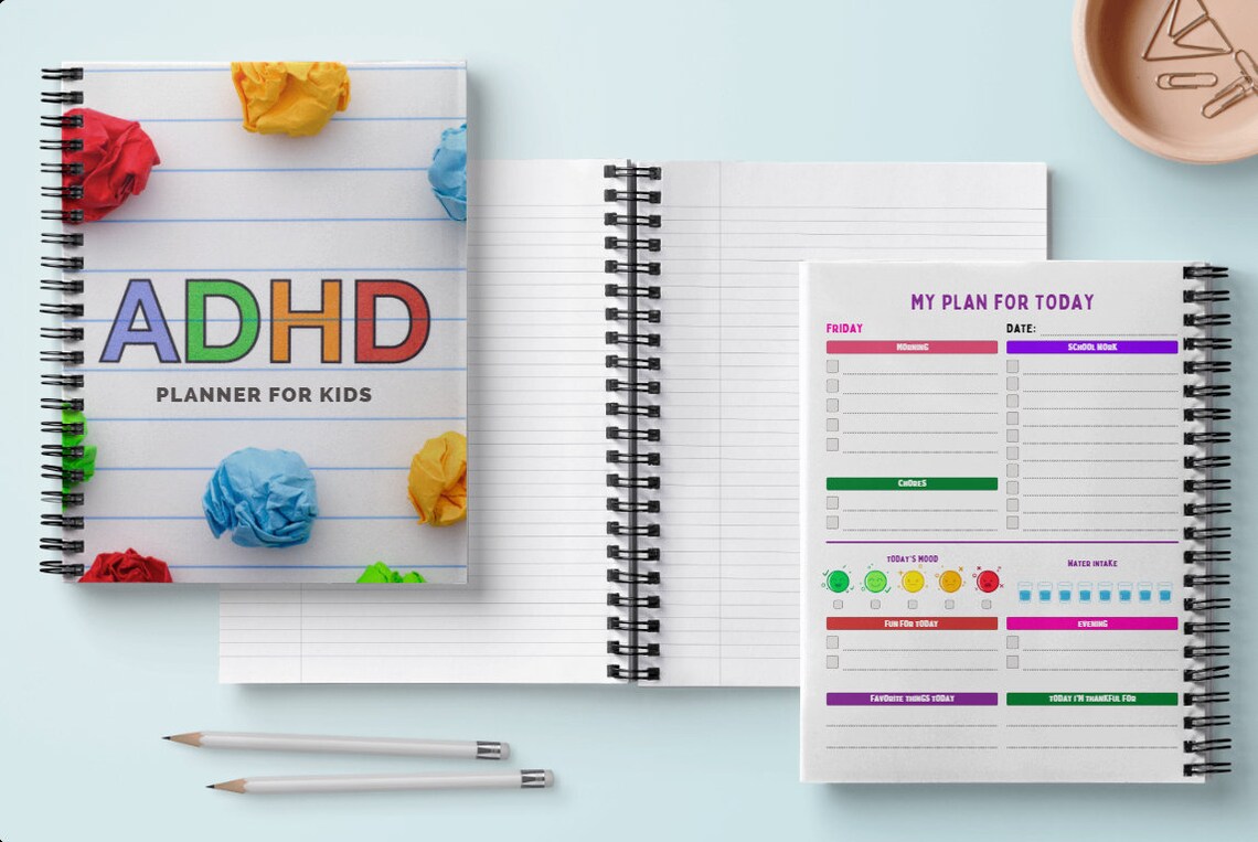 Adhd Canva Planner for Kids Goodnotes Planner Self Care & Habit Tracker ...