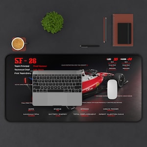 Ferrari SF 26 - F1 Desk Mat 2026 - Charles Leclerc - Lewis Hamilton ...