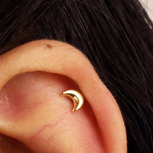 Moon Helix Piercing Tragus Backing 16g Tragus Piercing - Etsy UK