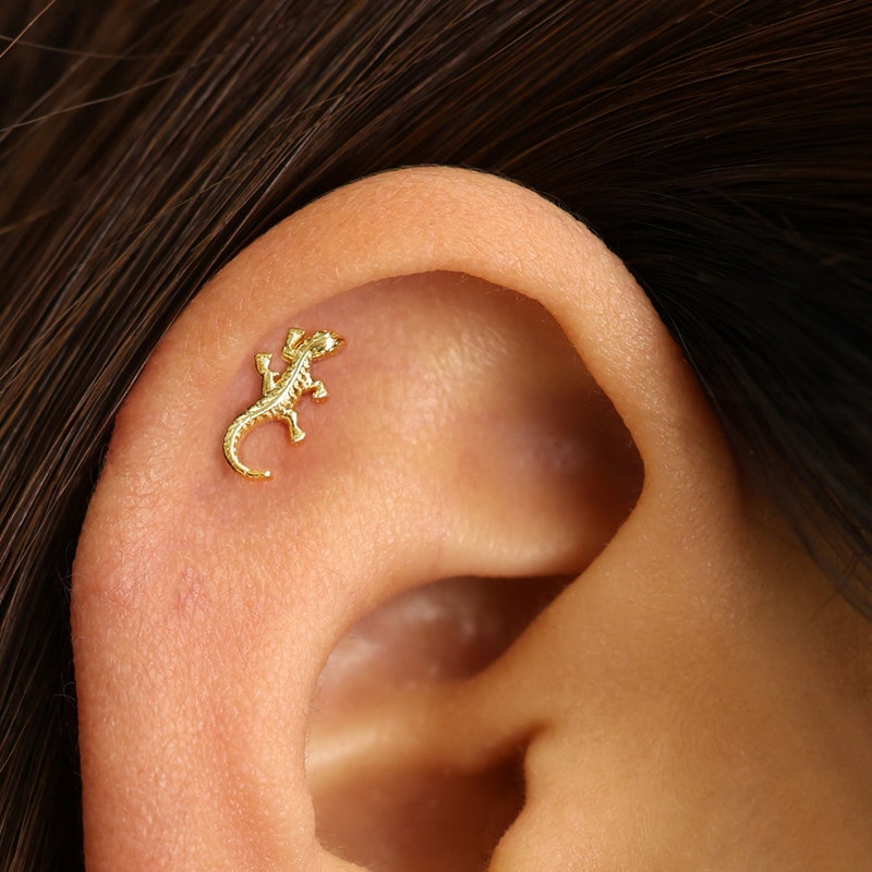 Lizard Earring Flat Back - Etsy