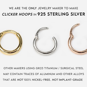 20G/18G/16G Hinged Clicker Hoops • Cartilage Clicker Gold Hoop Earrings ...
