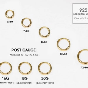 20G/18G/16G Hinged Clicker Hoops • Cartilage Clicker Gold Hoop Earrings ...
