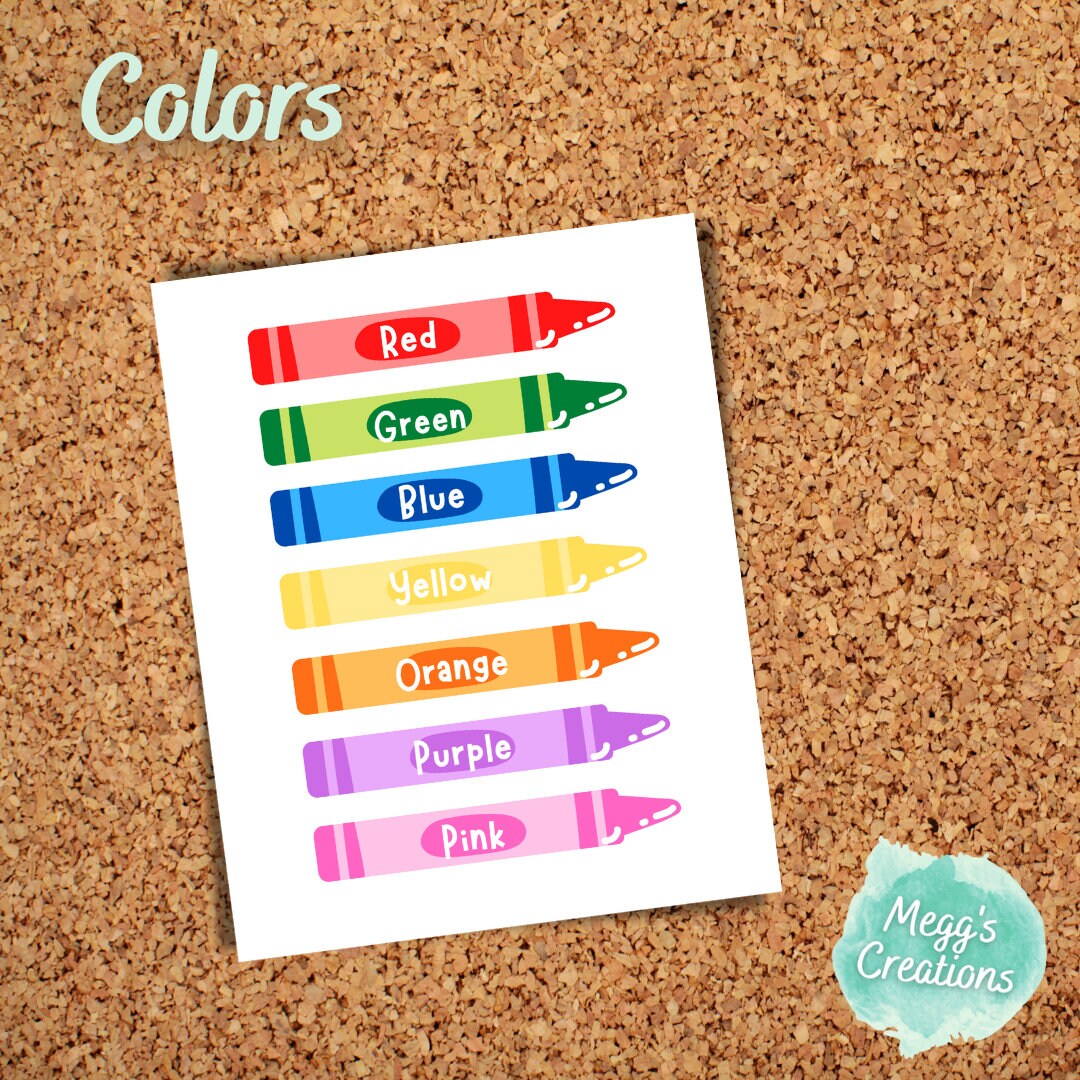 Educational Posters Alphabet Colors Numbers Shapes Days Months Nursery ...