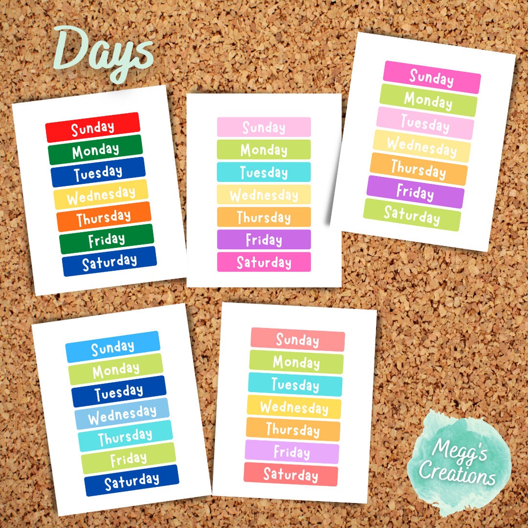 Educational Posters Alphabet Colors Numbers Shapes Days Months Nursery ...