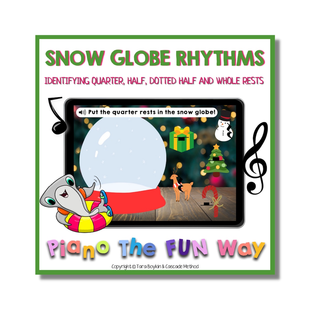 Boom Cards: Snow Globe Rhythms - Rests (teaching Piano Students Terms ...