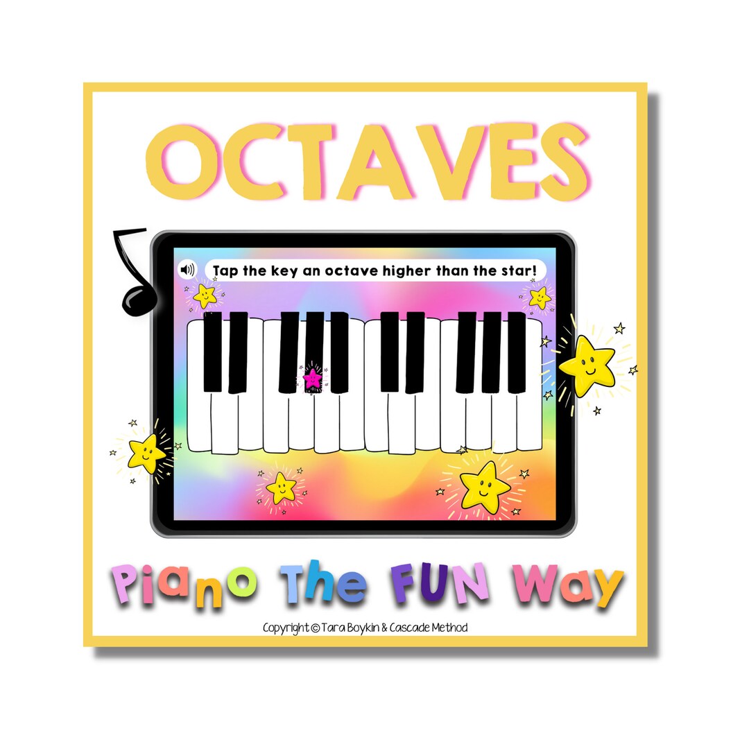 Boom Cards: Octaves (teaching Piano Students Terms of the Grand Staff ...