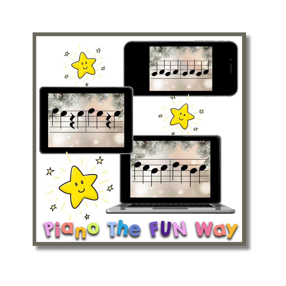 Boom Cards: Sight Reading (same, Skip, Step) Christmas Theme - Etsy