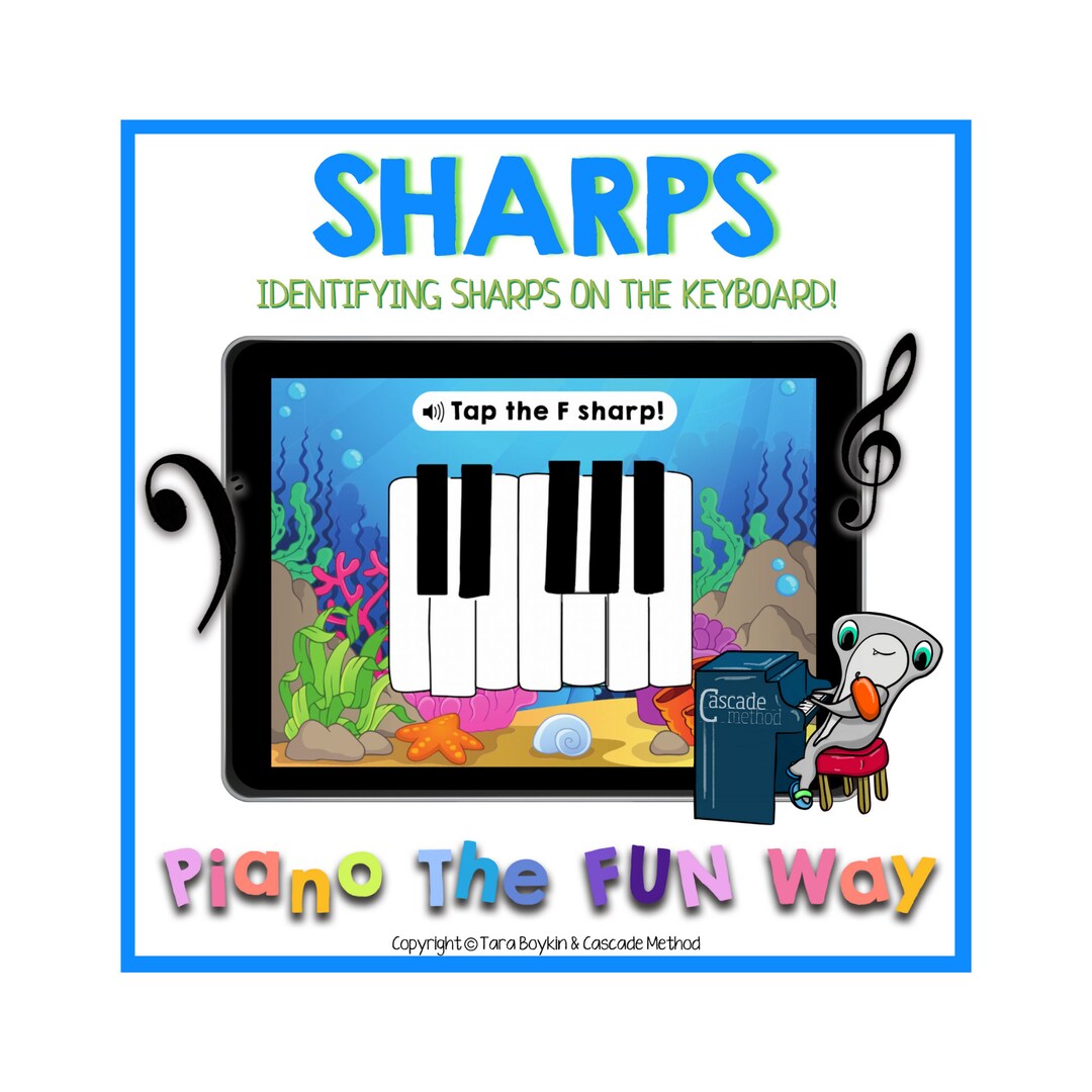 Boom Cards: Sharps - Identifying Sharps on the Keyboard (teaching Piano ...