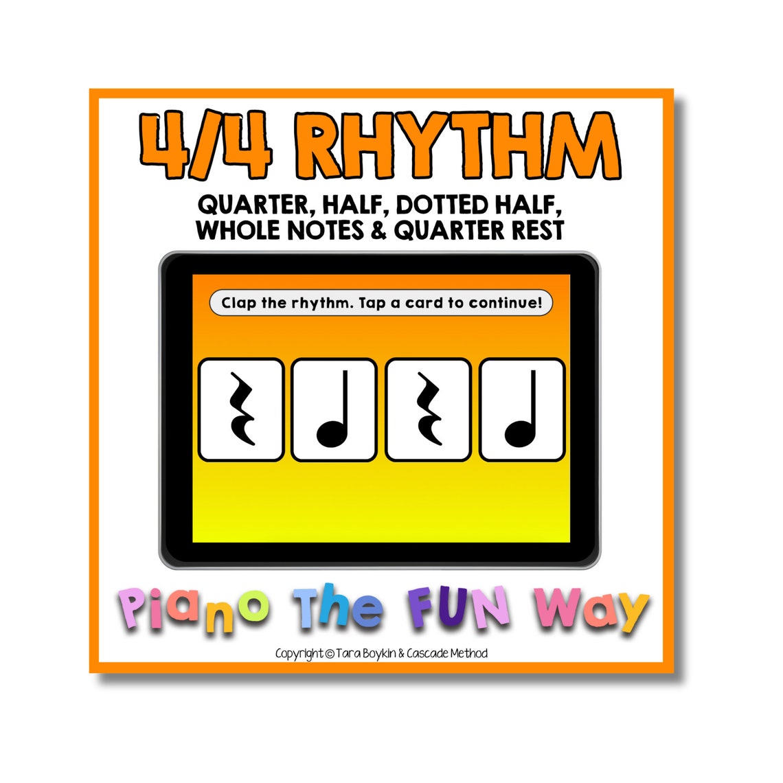 Boom Cards: Clapping 4/4 Rhythm - Time Signature (beginners) - Etsy