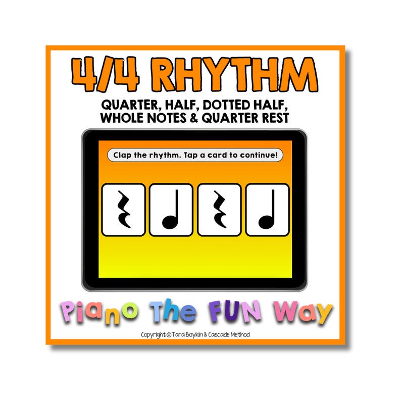 Boom Cards: Clapping 4/4 Rhythm - Time Signature (beginners) - Etsy