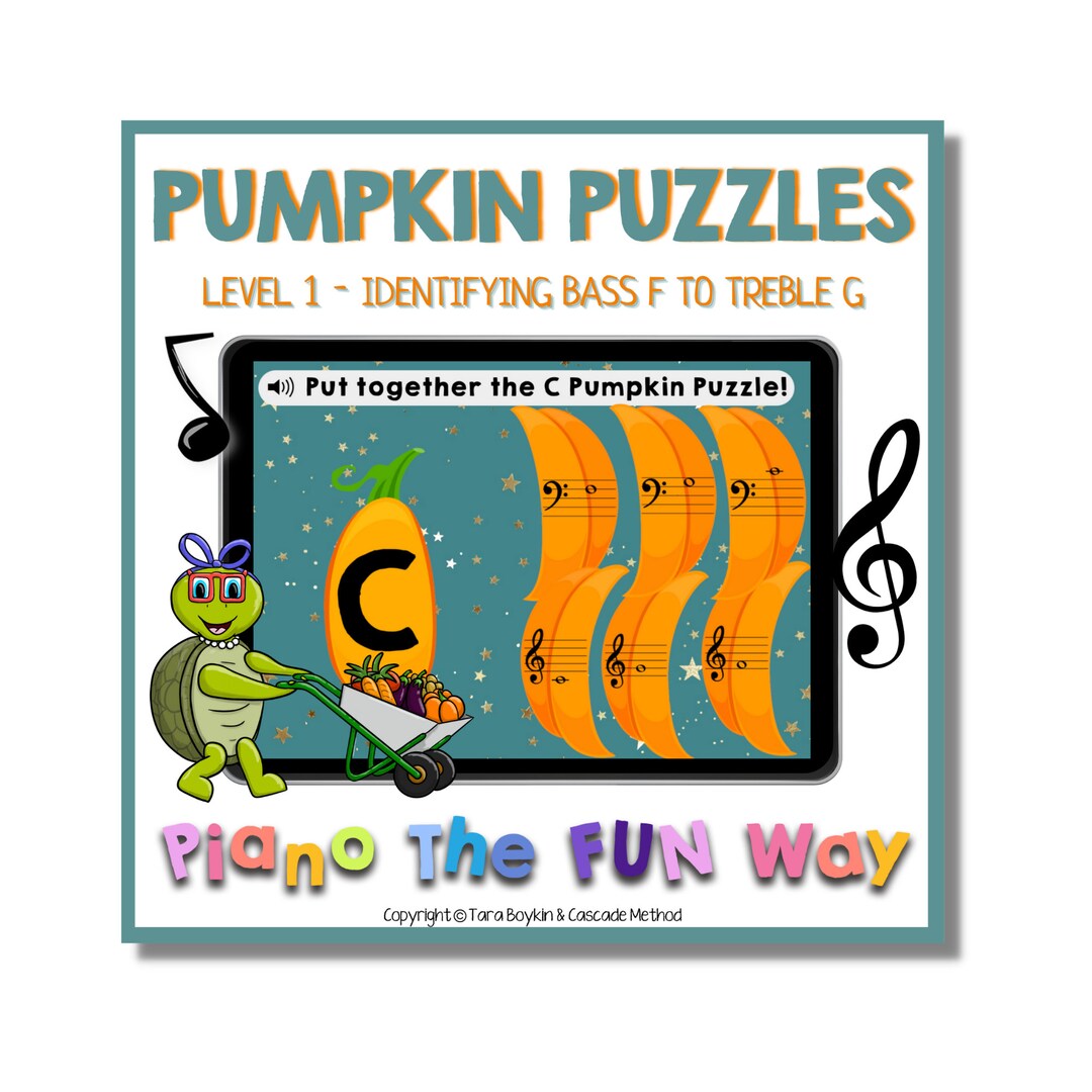 Boom Cards: Pumpkin Puzzle Level 1 - Landmark Notes - Etsy