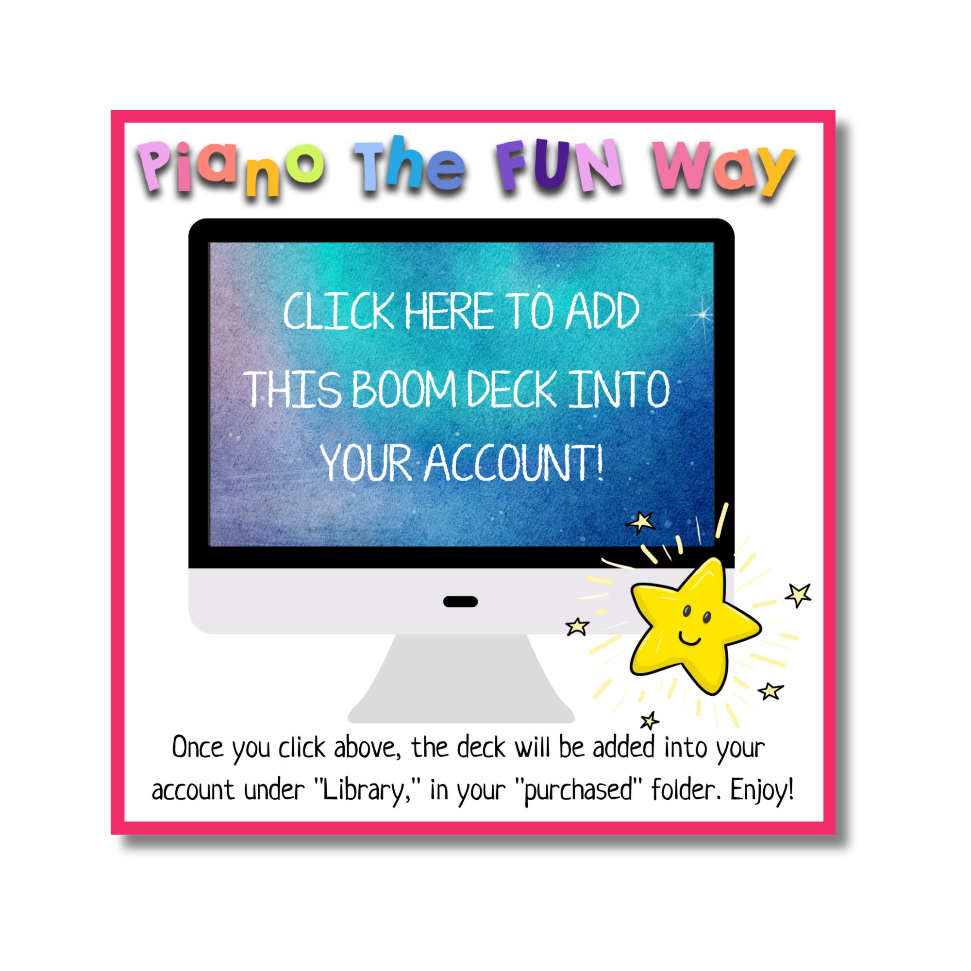 Boom Cards: Star Piano Keys C-D-E (free) - Etsy