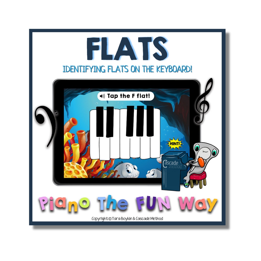 Boom Cards: Flats - Identifying Flats on the Keyboard (teaching Piano ...