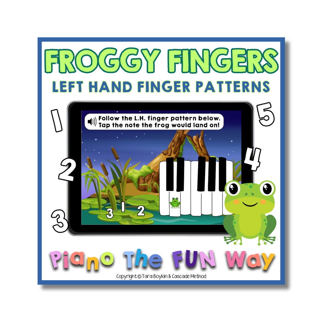 Boom Cards: Froggy Fingers (left Hand Finger Patterns) - Etsy
