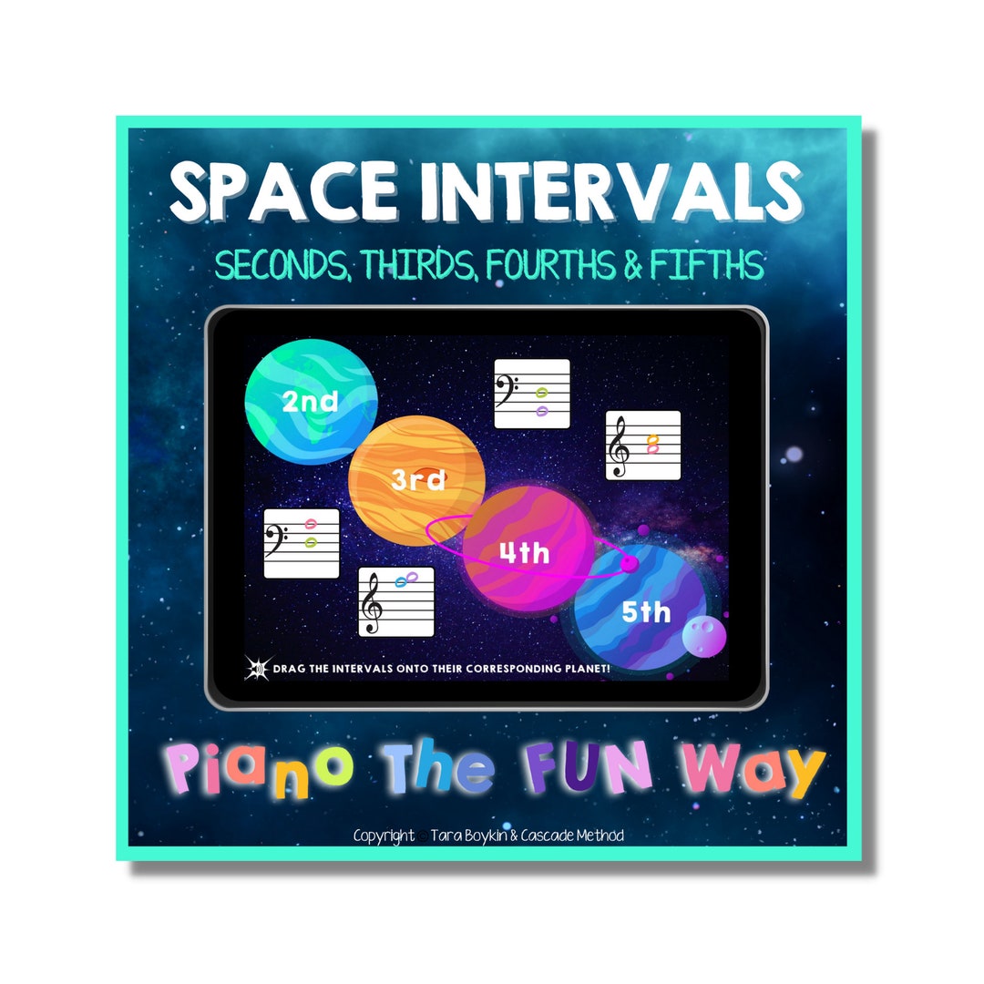 Boom Cards: Space Intervals (sorting Seconds to Fifths) Piano Lessons ...