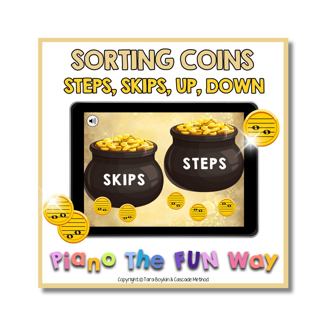 Boom Cards: Sorting Coins - Intervals & Direct (steps, Skips, Up, Down ...