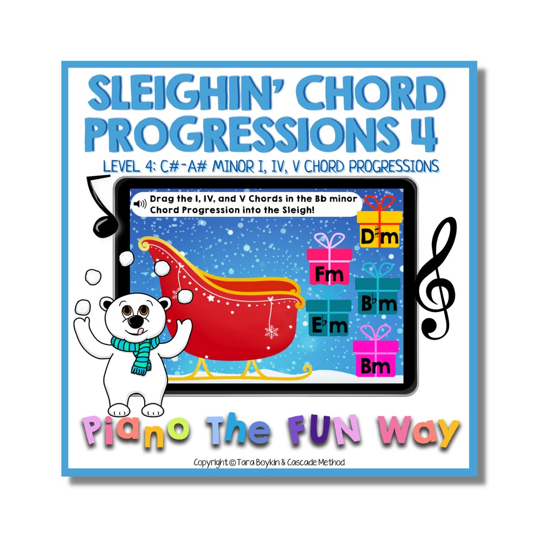 Boom Cards: Sleighing' Chord Progressions 4 - Etsy
