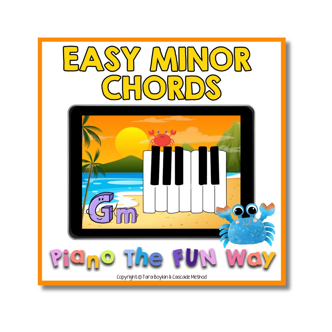 Boom Cards: Building Easy Minor Chords (beach Theme; White Keys) - Etsy