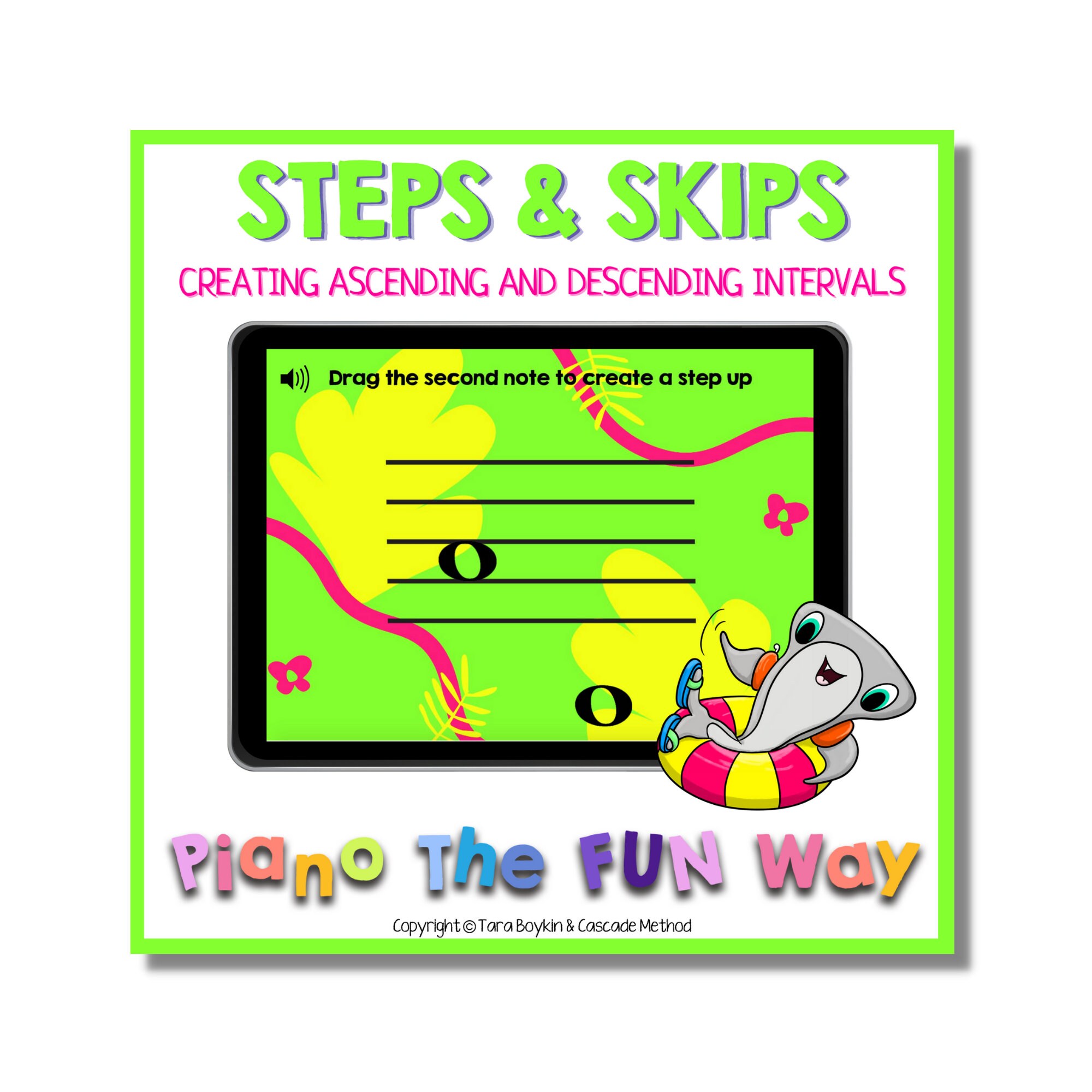 Boom Cards: Interval Steps and Skips, up and Down Manually Moving - Etsy
