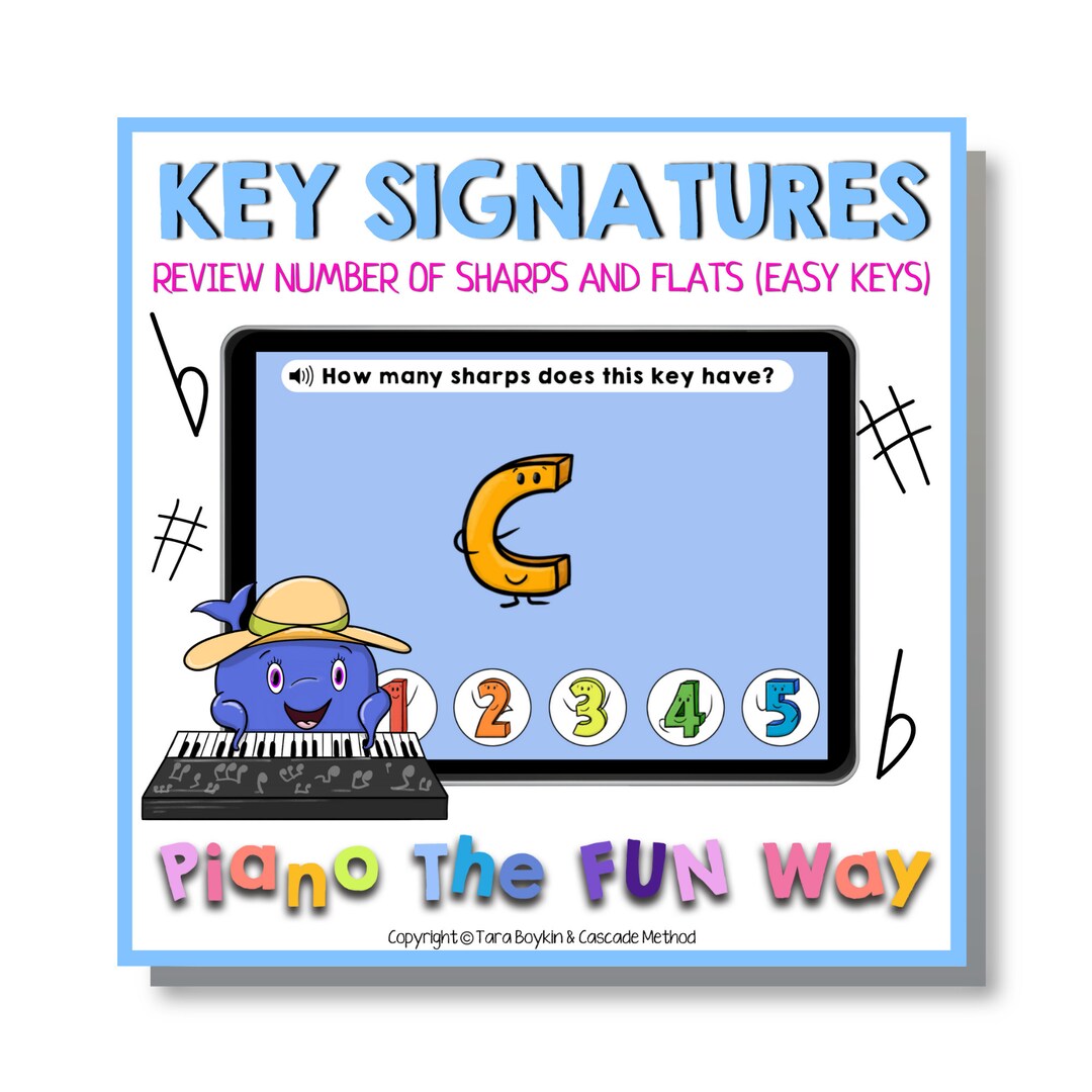 Boom Cards: Key Signatures Review 1 (easy) - Etsy