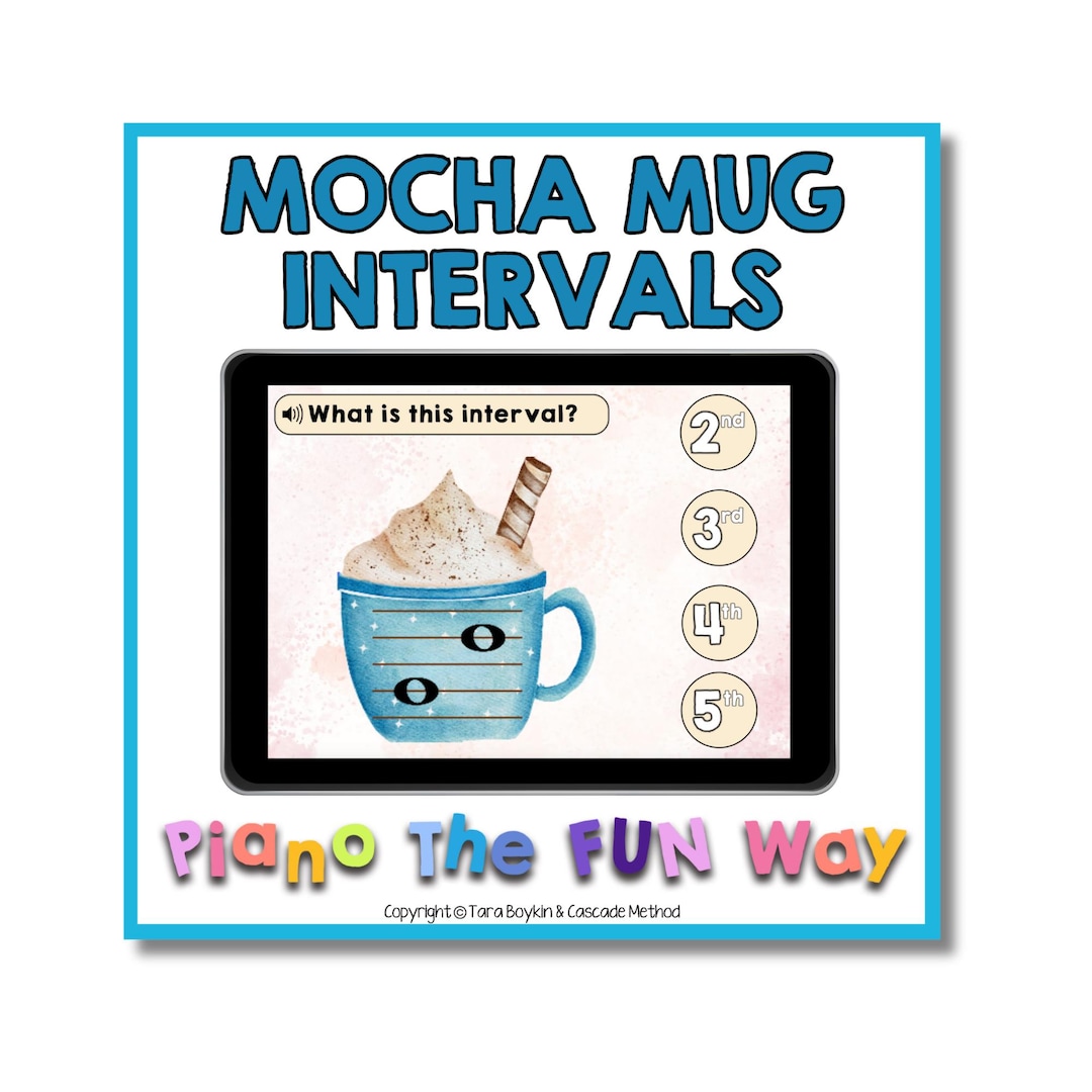 Boom Card: Mocha Mugs Intervals Seconds to Fifths - Etsy