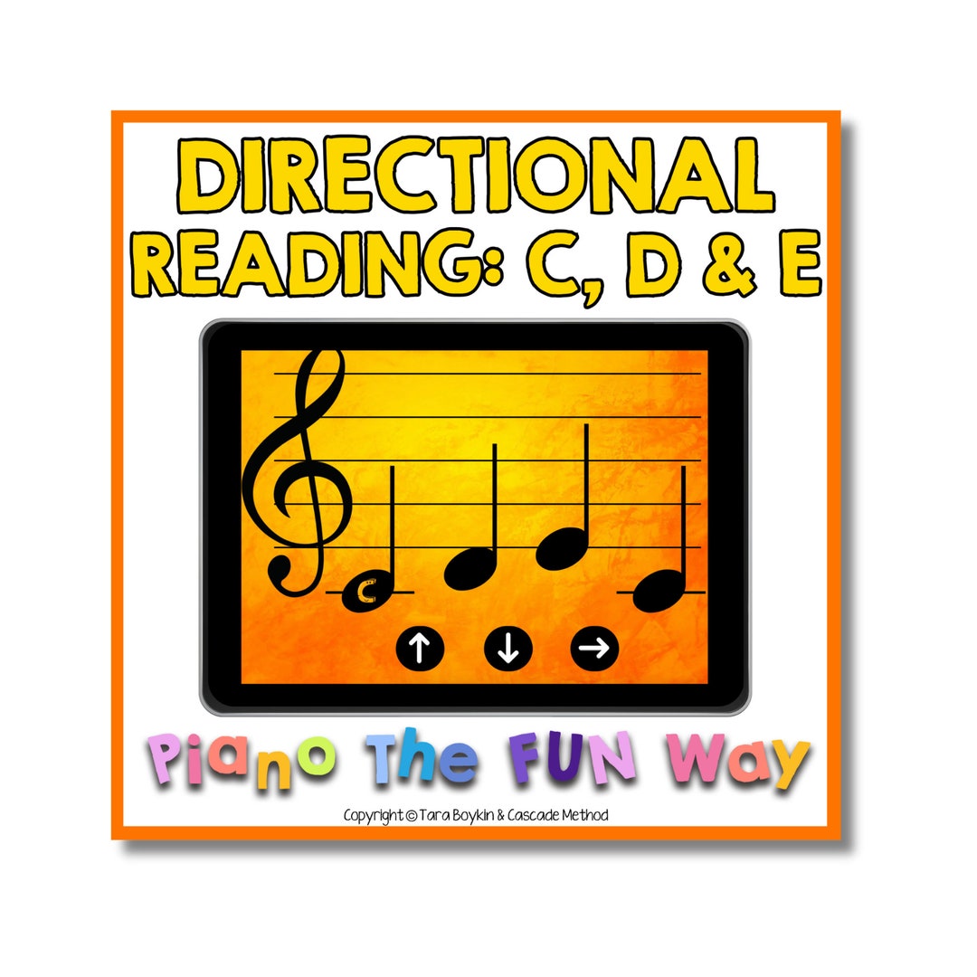 Boom Cards: Directional Reading With Middle C, D and E - Etsy