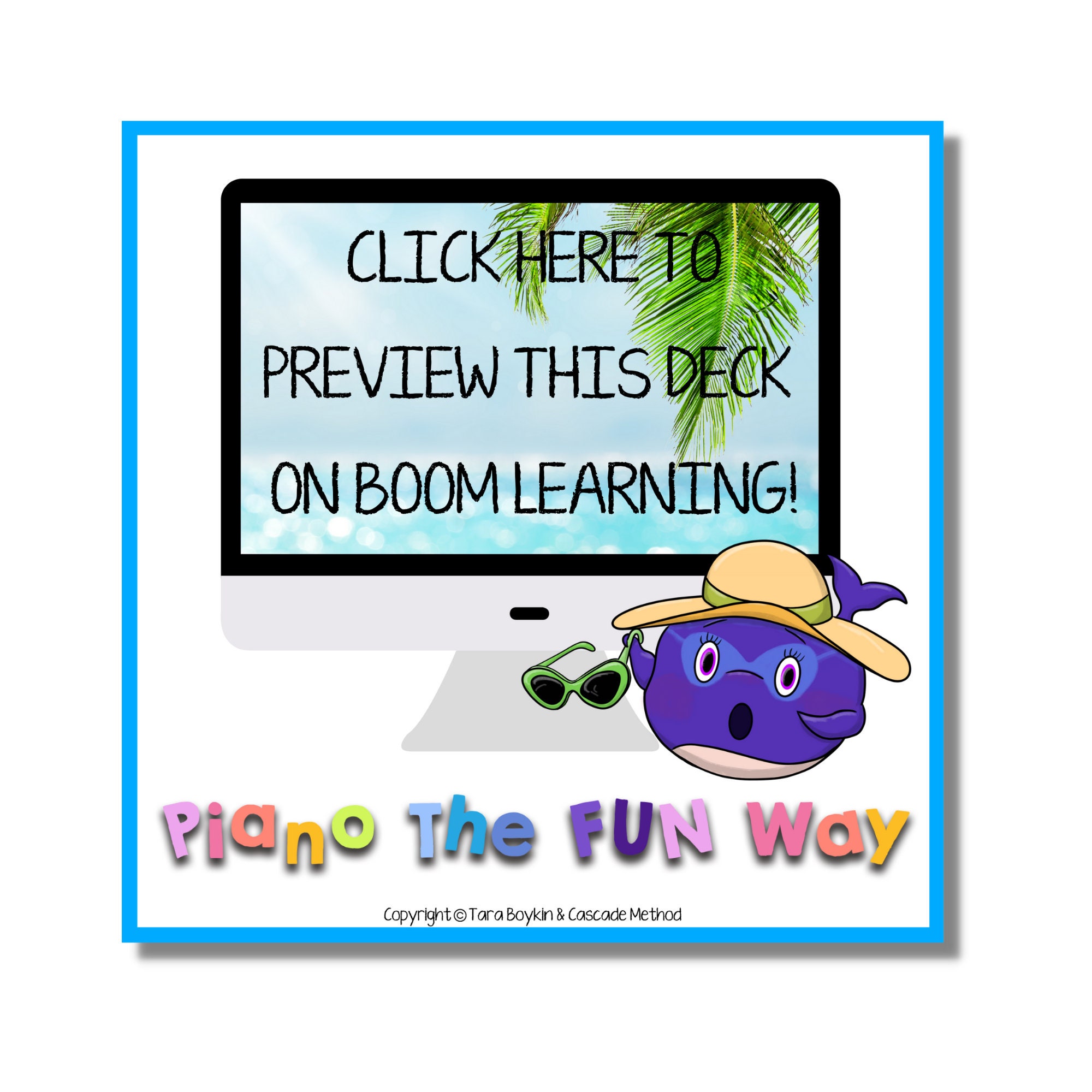 Boom Cards: Grand Staff Level 1 Summer Edition (bass F to Treble G) - Etsy