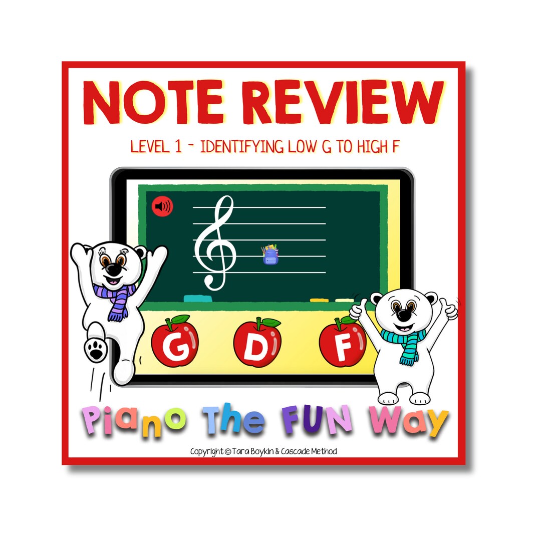 Boom Cards: Note Review Back to School Theme Level 1 - Etsy