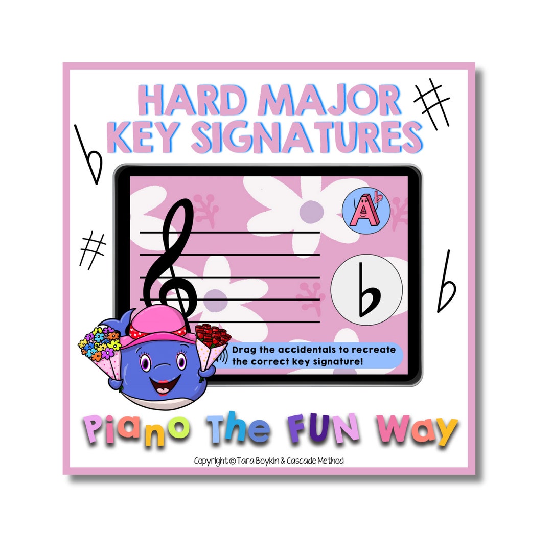 Boom Cards: Hard Major Key Signatures (white Keys, Cm to Bm) - Etsy