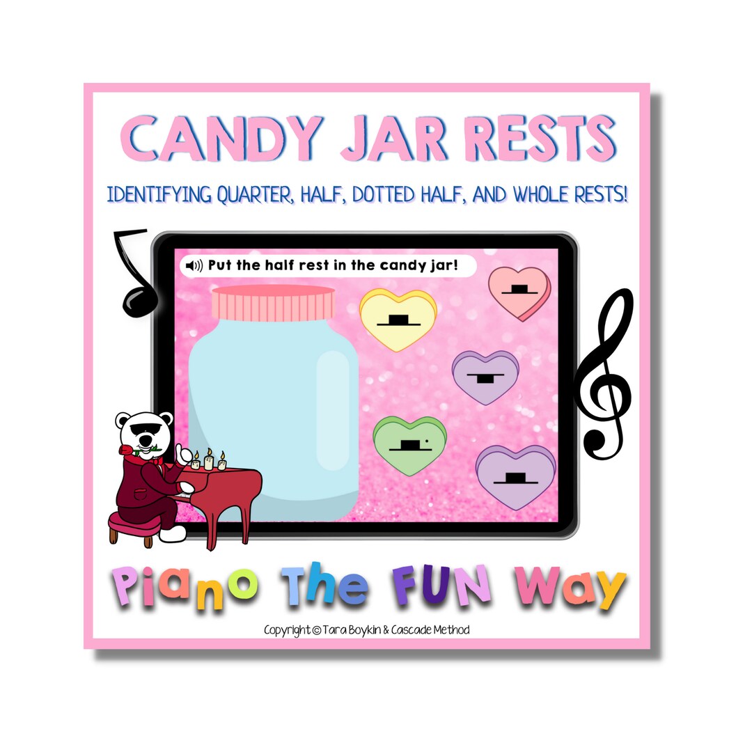 Boom Cards: Candy Jar Rhythm Rests (valentines) - Etsy
