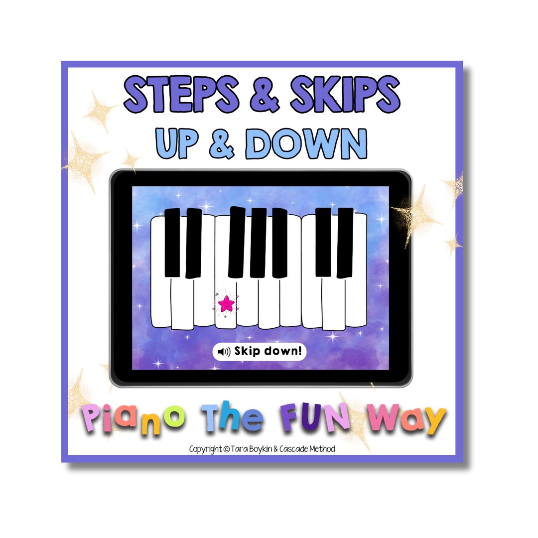 Boom Cards: Step and Skips (up and Down) on the Keyboard - Etsy