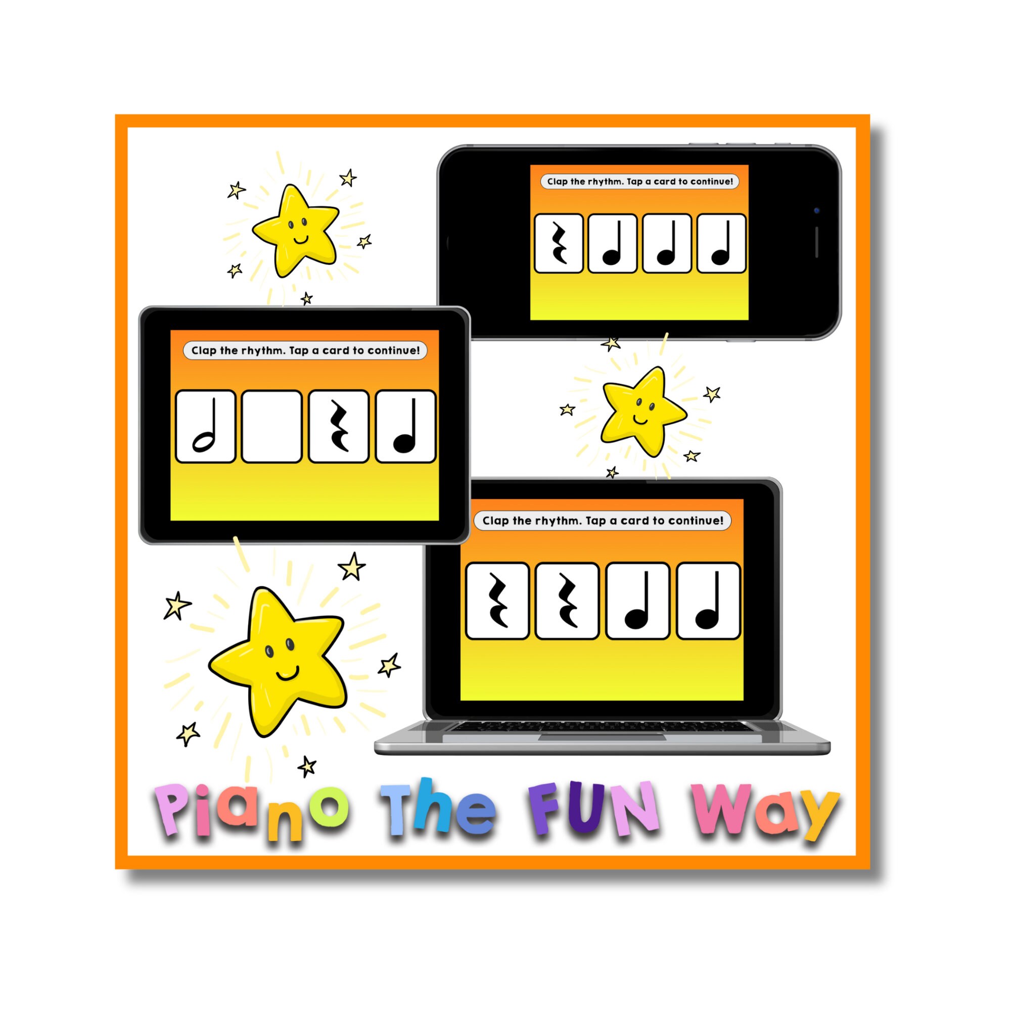 Boom Cards: Clapping 4/4 Rhythm - Time Signature (beginners) - Etsy