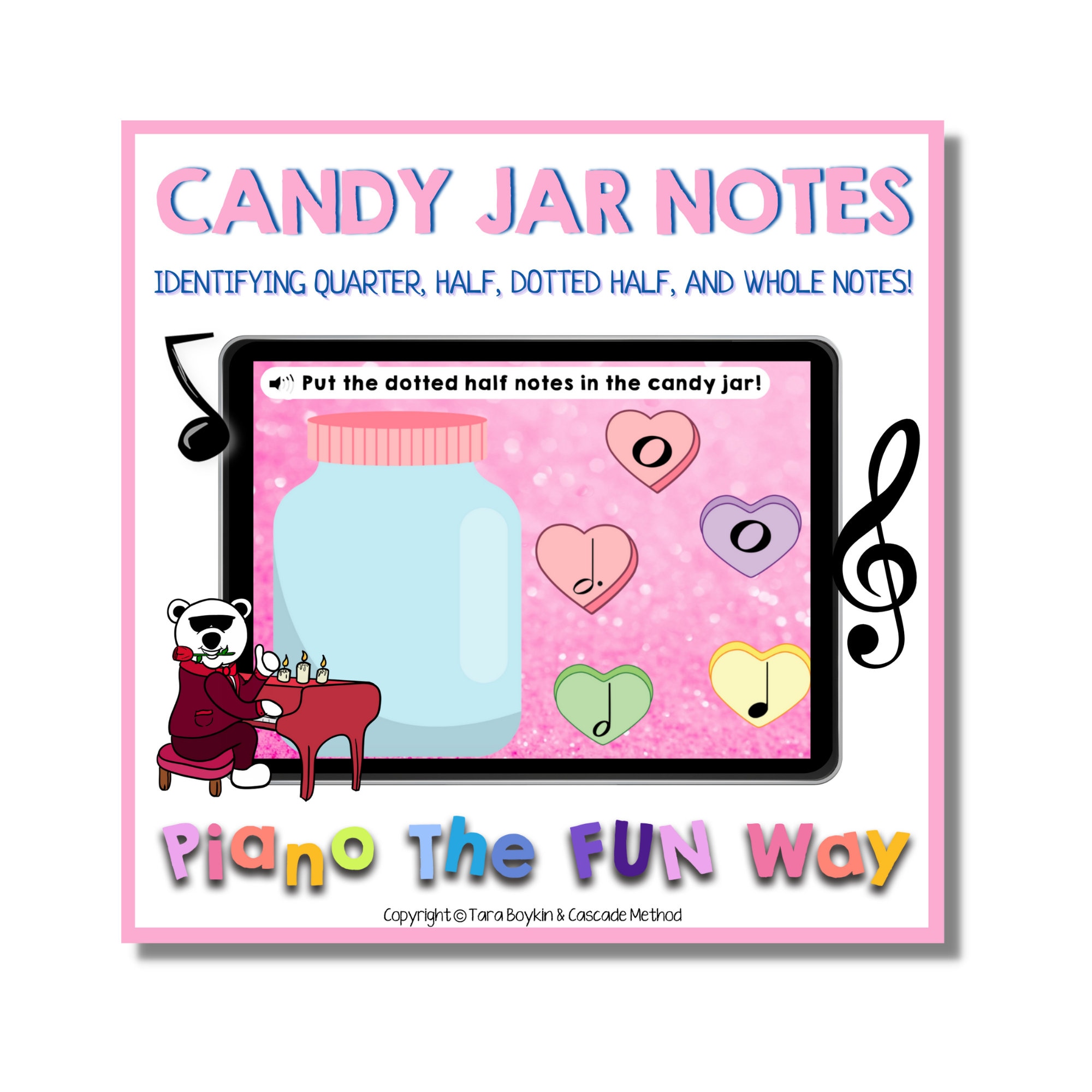 Tarjetas Boom: Notas rítmicas de Candy Jar San Valentín - Etsy España