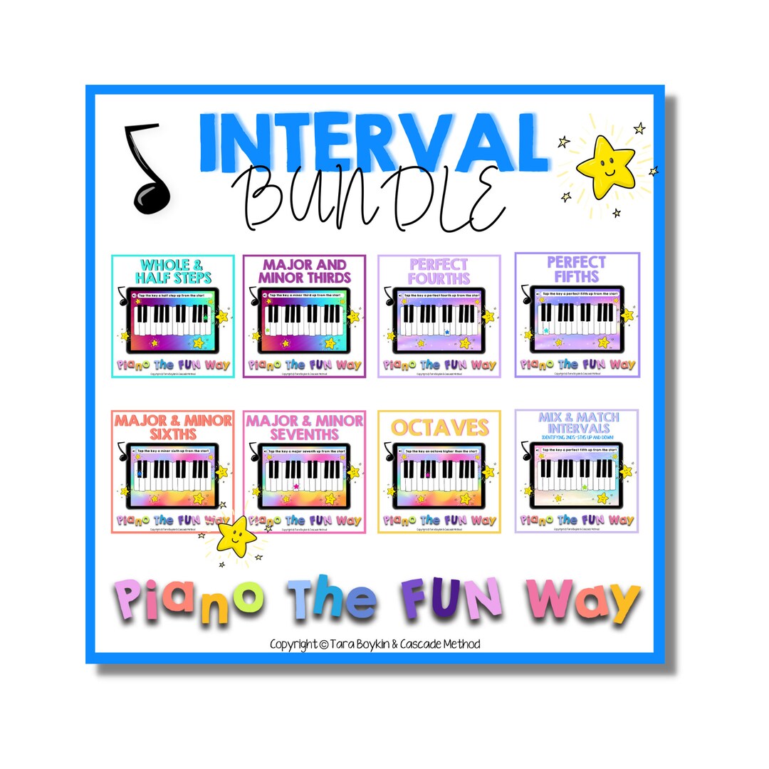 Boom Cards: Piano Interval Bundle - Etsy