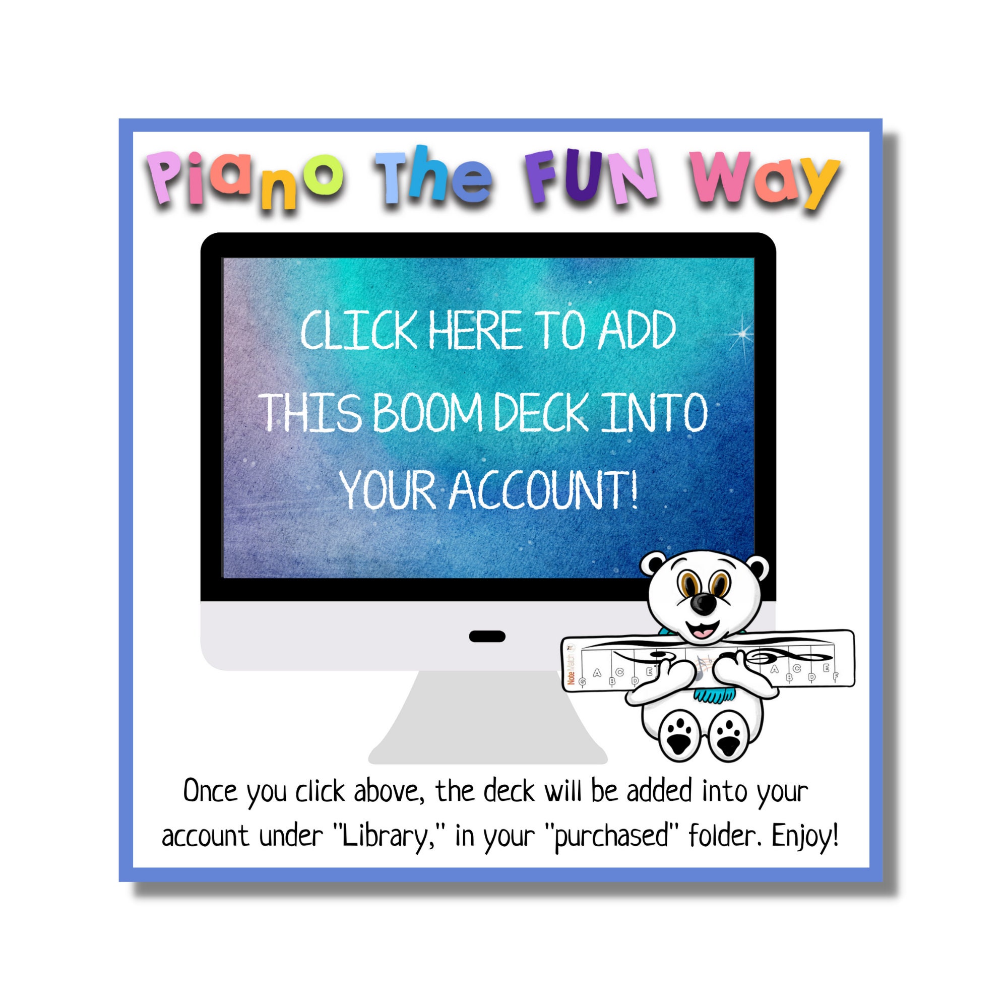 Boom Cards Notematch Grand Staff Note Reading Level 1 Notes From Bass F ...