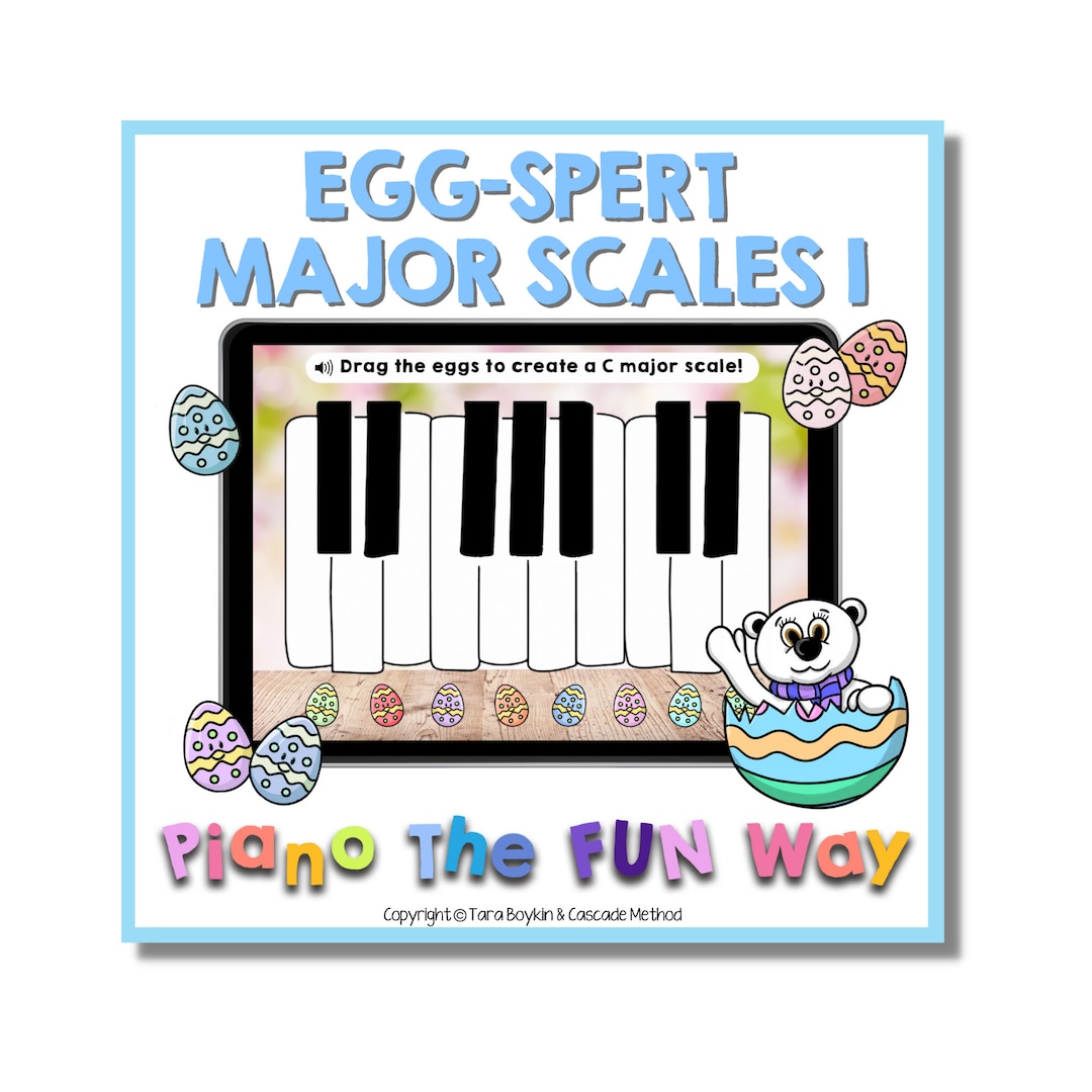 Boom Cards: Egg-spert Major Scales 1 (teaching Piano Students Terms of ...