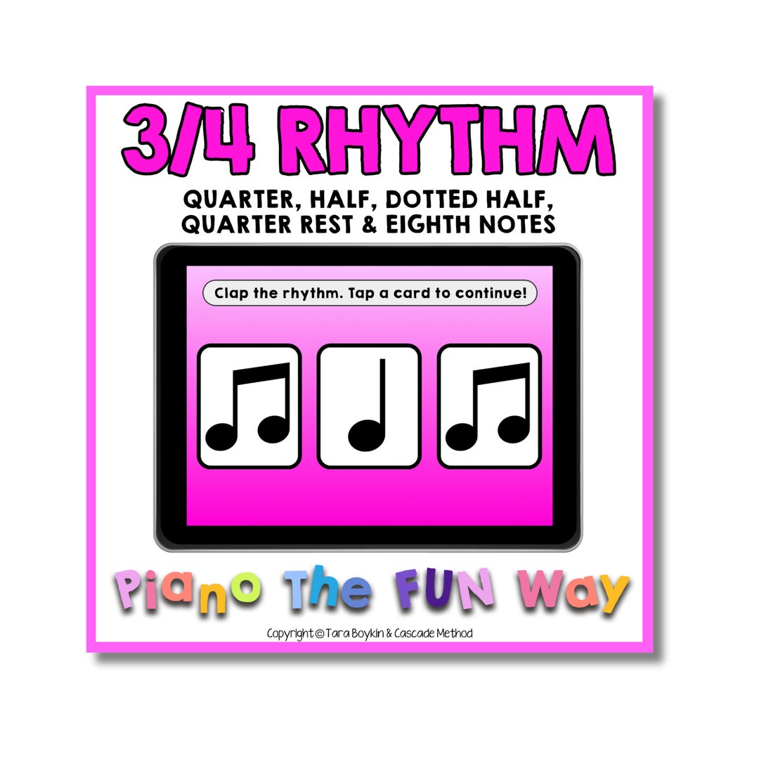 Boom Cards: Clapping 3/4 Time Signature (with Eighth Notes) - Etsy