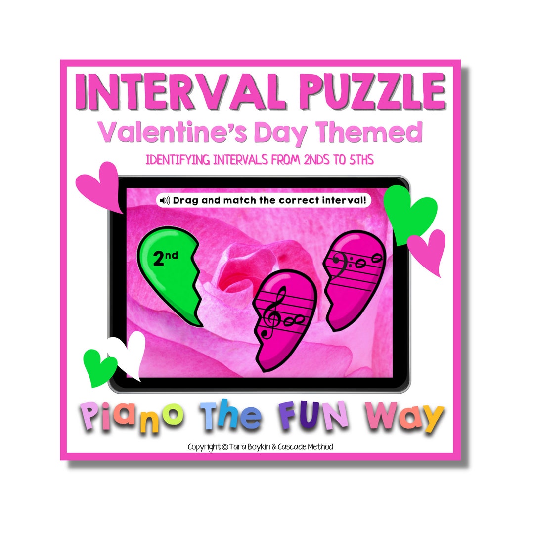 Boom Cards: Interval Puzzle 2nds to 5ths (valentines) - Etsy