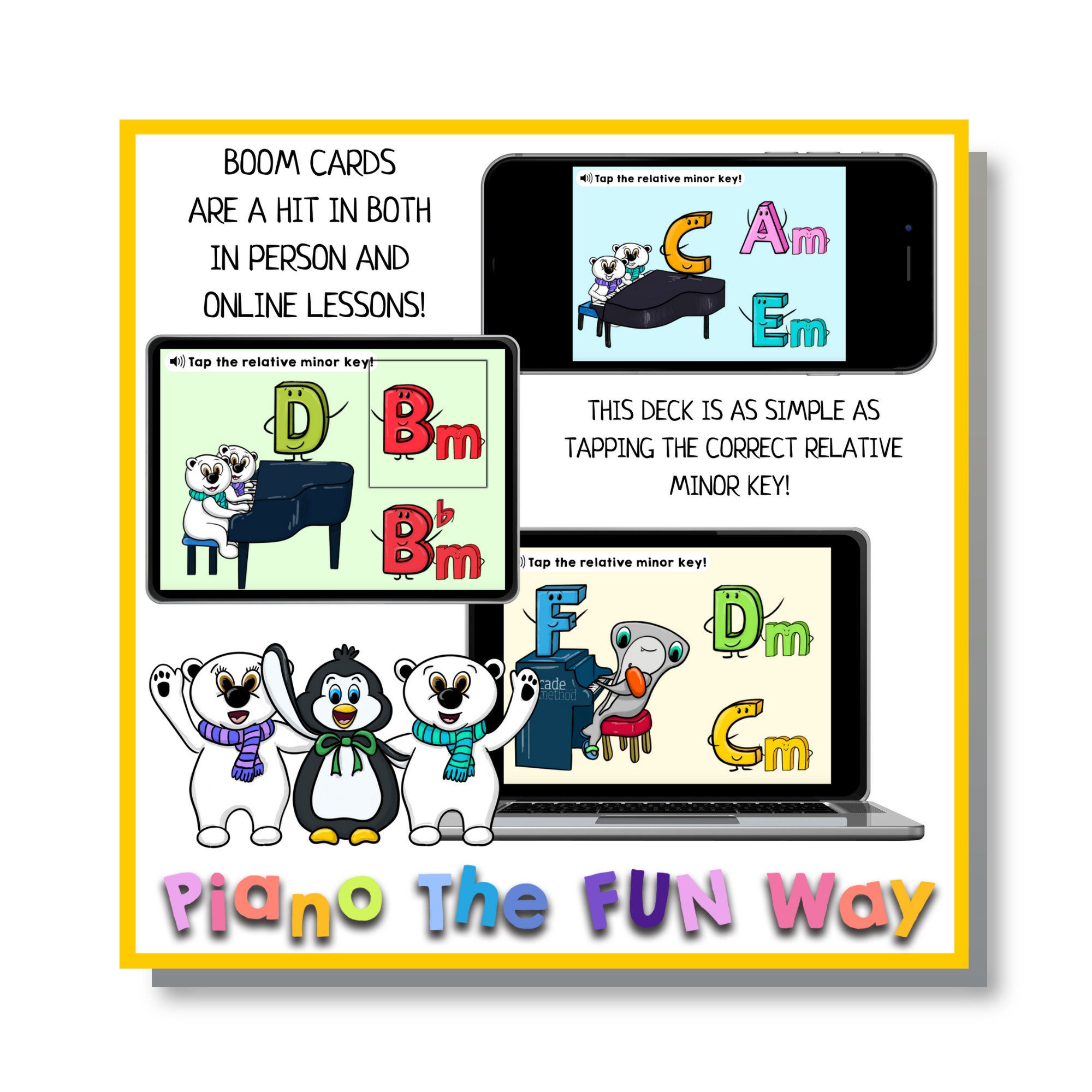 Boom Cards: Relative Minor Keys - Etsy