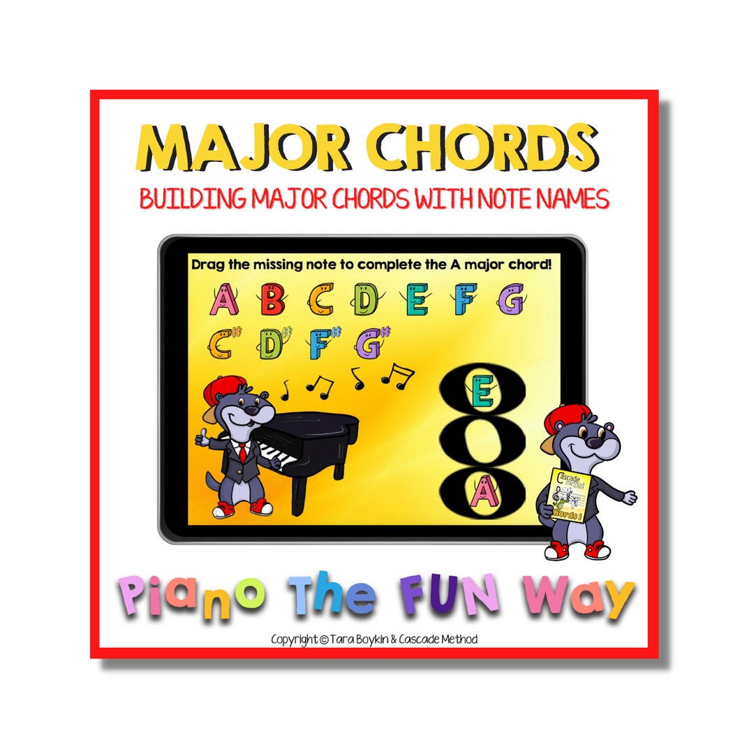 Boom Cards : accords majeurs avec Oscar la loutre - Etsy France