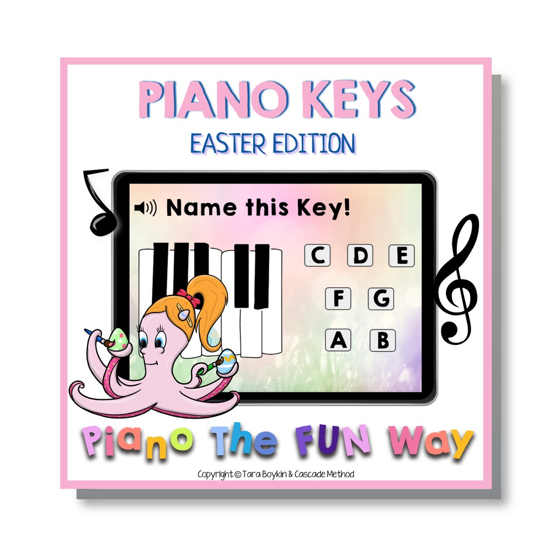 Boom Cards: Piano Keys (easter) - Etsy