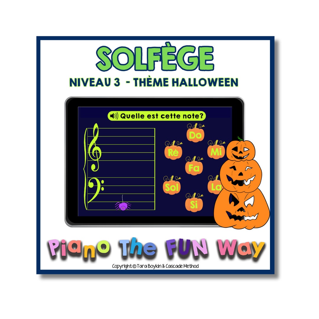 Boom Cards: Solfege Niveau 3 theme Halloween - Etsy
