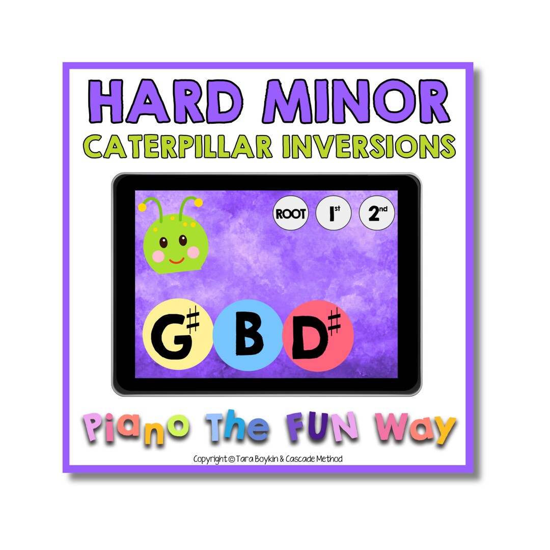 Boom Cards: Hard Minor Chord Inversions - Caterpillar Theme - Etsy