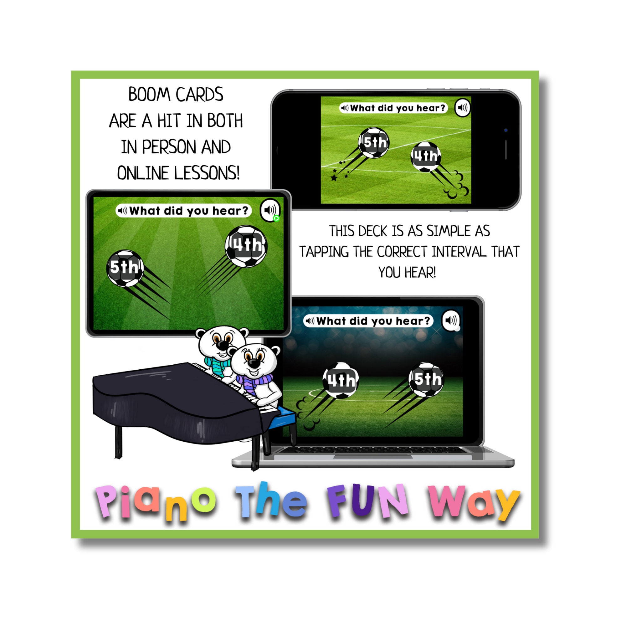 Boom Cards: Beginner Ear Training Sport Edition (4th-5ths) - Etsy