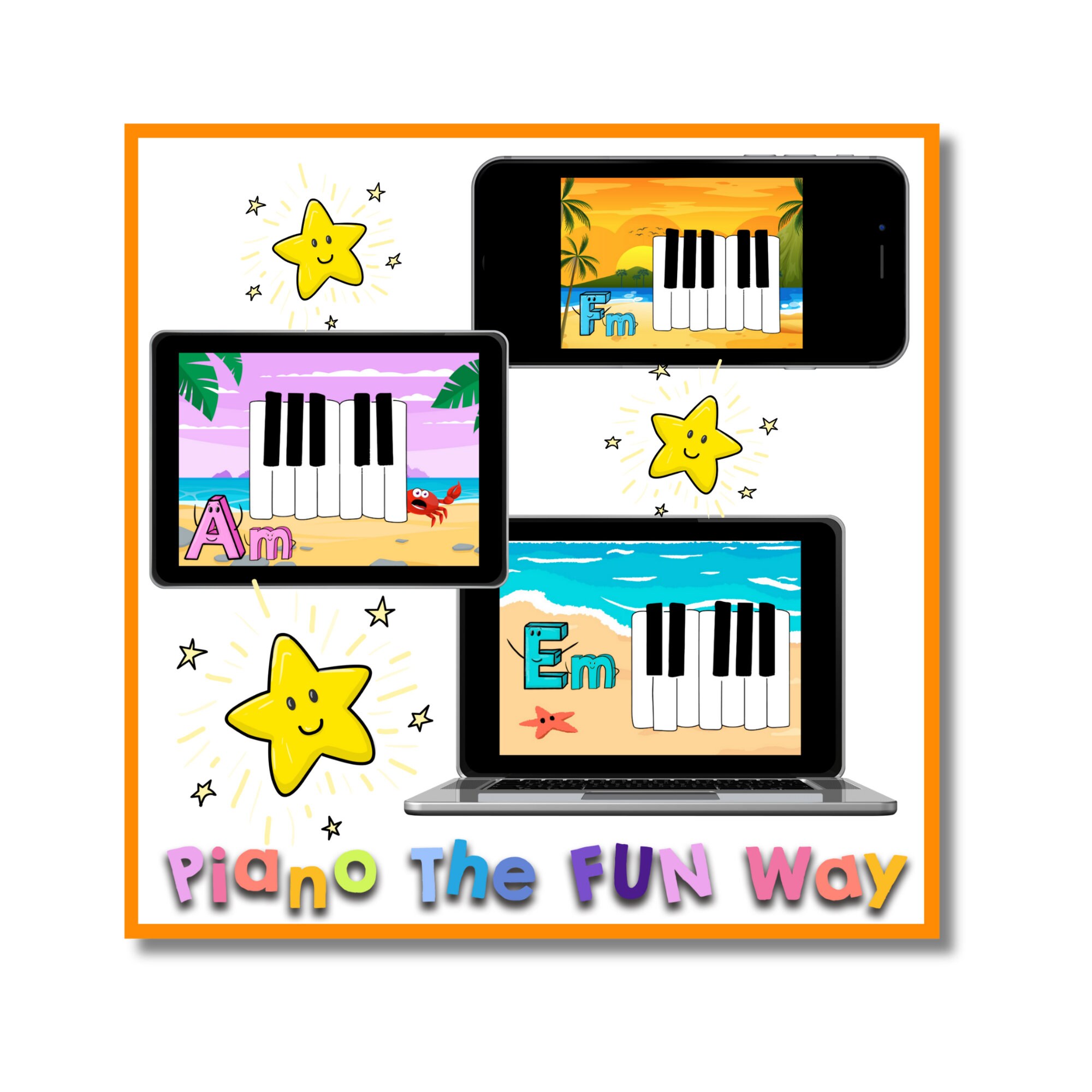 Boom Cards: Building Easy Minor Chords (beach Theme; White Keys) - Etsy