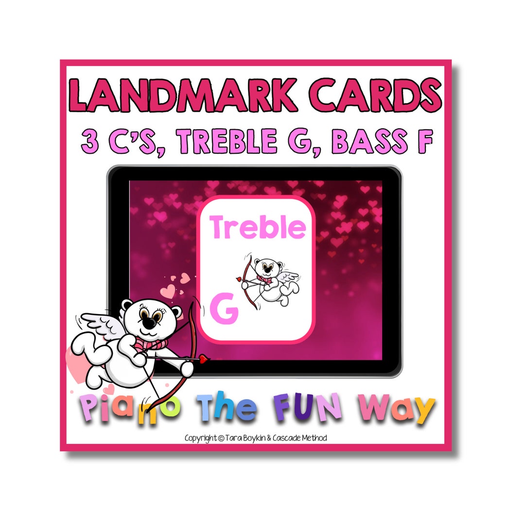 Boom Cards: Landmark Cards (3 C's, Treble G, Bass F) - Etsy