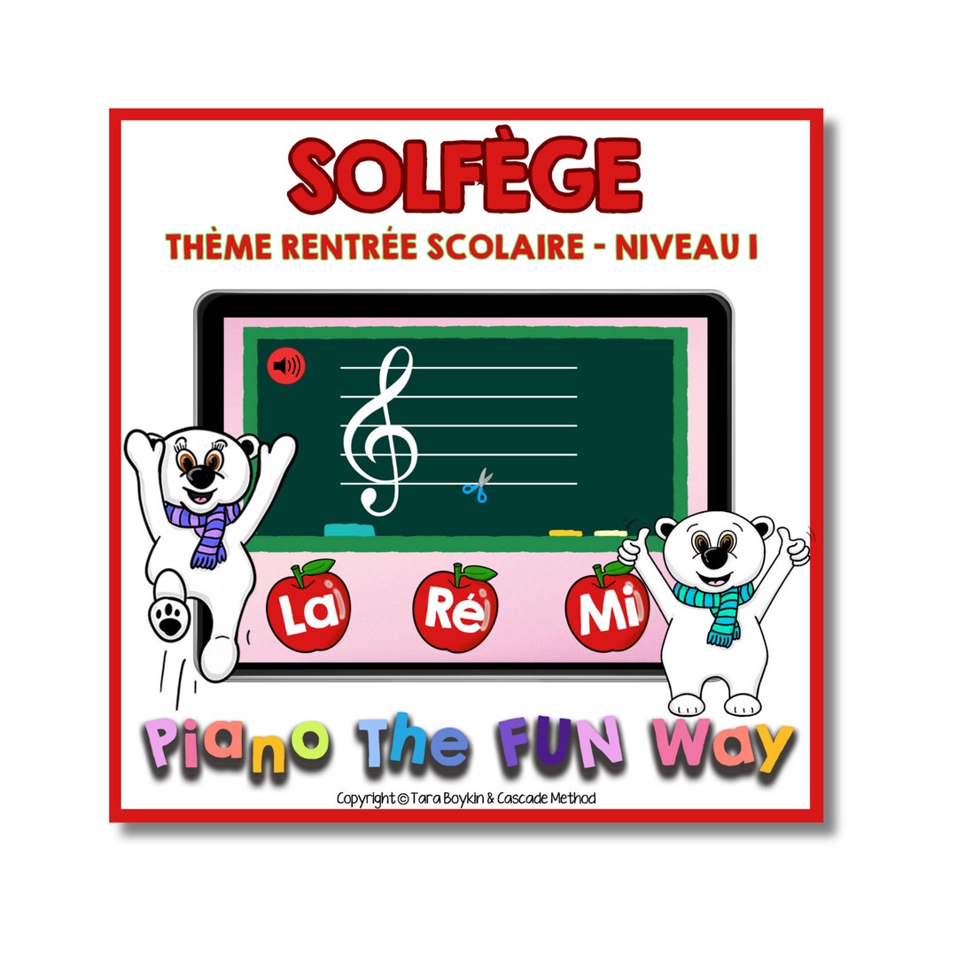 Boom Cards: Solfege, Revision De Notes, Theme Rentree Scolaire, Niveau ...