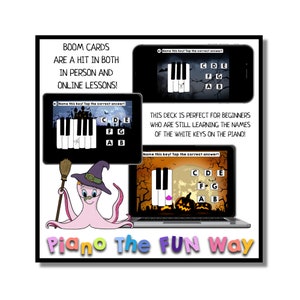 Beginner Piano Keys - Halloween Edition (reinforce White Piano Keys A ...