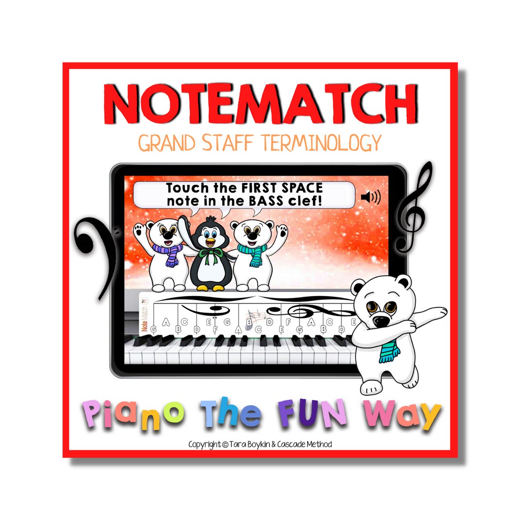 Boom Cards: Notematch Grand Staff Terminology (game 1) - Etsy